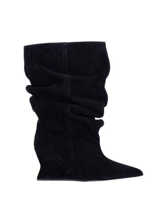 Balmain Keilabsatz Wildleder Stiefeletten