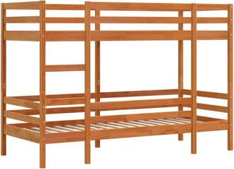 vidaXL Lit superpos&eacute; sans matelas cire marron 75x190 cm pin massif vidaXL
