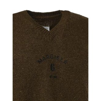 Maison Margiela Distressed Wool Sweater - Green