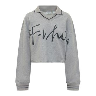 Off-white Damen, Sweatshirts & Hoodies, Grau, MGr&ouml;&szlig;e