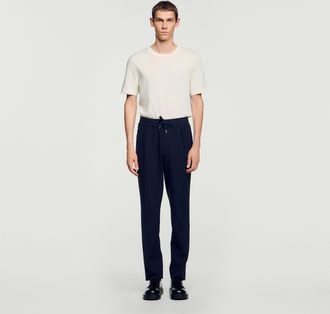 Sandro Pantalon droit &eacute;lastiqu&eacute;