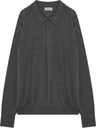 John Smedley Homme, Tops, Noir, Taille: 2XL Polo &agrave; Manches Longues