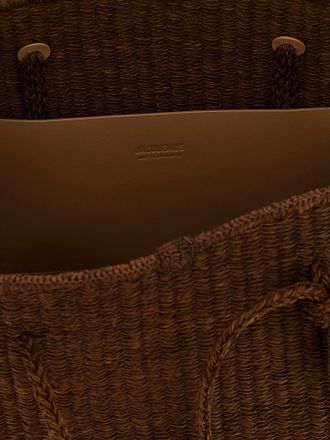Jacquemus Braided Raffia Tote Bag - Brown
