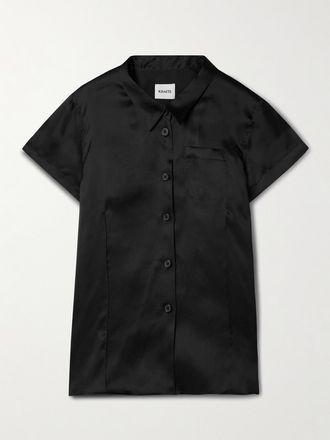 Khaite Chemise En Organza De Soie Keefe - Noir