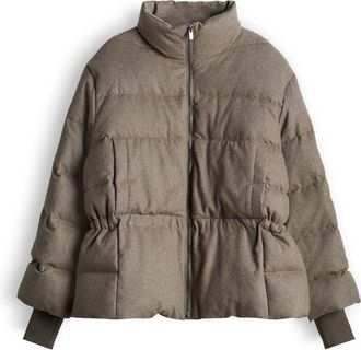someday Daunenjacke Vajomi cozy in Woll Optik Taillierte Form mit Stehkragen und elastischem Taillenbund