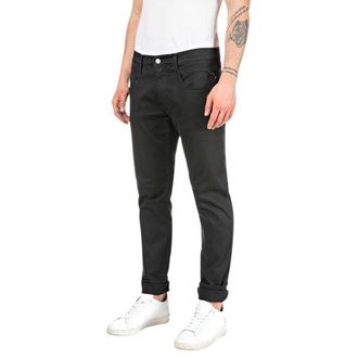 Replay Herren Jeans Anbass Slim-Fit Hyperflex Colour X-Lite mit Stretch, Schwarz (Black 040-2), 34W / 30L