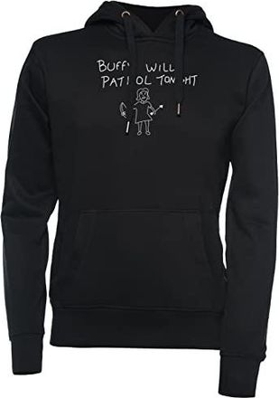 Vendax Buffy Will Patrol Tonight Unisexe Sweat &Agrave; Capuche Noir