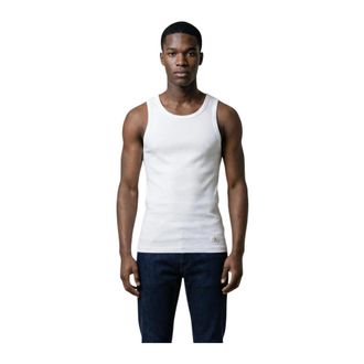 Calvin Klein Jeans Femme, Tops, Blanc, Taille: 44 FR D&eacute;bardeur sans manches &agrave; col rond