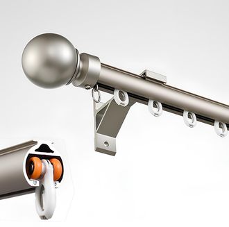 Generic Gardinenstange Mit Halterungen, Beschlagset, Fensterstangen, Robuste Vorhangstange Aus Aluminium, 70-600 cm, F&uuml;r Wohnzimmer, Schlafzimmer, B&uuml;ro, Krank