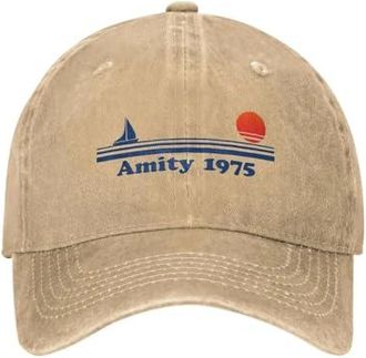 Generic Casquette de Baseball Homme, Casquette de Baseball Quints Shark Jaws Amity 1975 Sun Baseball Casquettes Hip Hop Designs Hommes Mode d&eacute;t&eacute; Sports de Ple