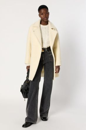 Gerard Darel Manteau ample en laine bouclette - MAIWENN - Ecru