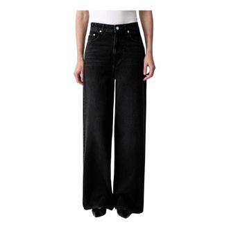 Ganni Lari Wide Leg Jeans - - Jeans - Damen - Schwarzk - W24