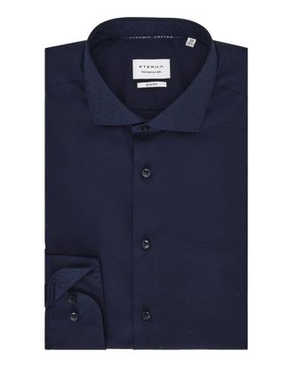 Eterna Unifarbenes Hemd aus Dynamic Cotton mit Kentkragen, Slim Fit in