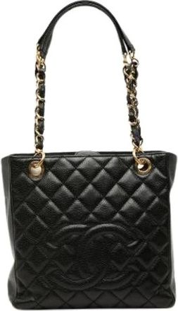 Chanel Pre-owned Caviar Petite Shopping Tote - Femme - Pre-owned - Noir - Taille: ONE Size
