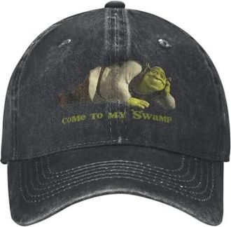 Generic Casquette de Baseball Homme, Casquettes de Baseball d&eacute;contract&eacute;es Hommes Femmes d&eacute;pass&eacute;es Casquette lav&eacute;e Shreks Dessin anim&eacute; Voyage Estival en Plein 