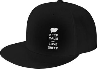 Generic Restez Calme Et Aimez Les Moutons Femme Homme Chapeaux Pare-Soleil Protection Solaire Strapback Cap Anti-UV Casquette De Baseball pour Camping P&ecirc;che A