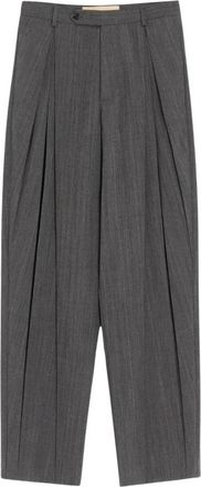 Valentino Nadelstreifen-Wollhose mit Bundfalte - - Trousers - Herren - Grau - M