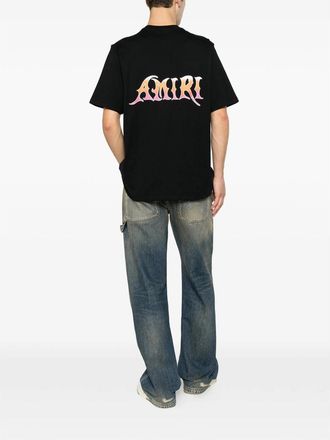 Amiri Logo-Embroidered T-Shirt - Black