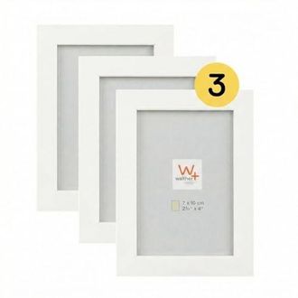 Walther Design Bilderrahmen polarweiss, 7x10 cm 3er Pack Peppers Holzrahmen BP710V3