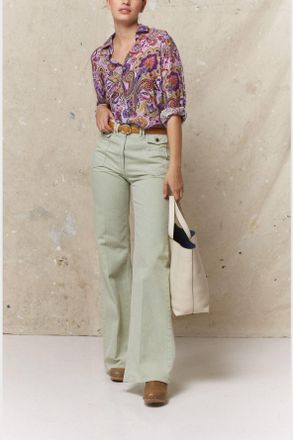 Gerard Darel Jean Flare color&eacute; - ANNA - Vert