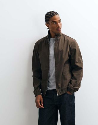 Mango veste &agrave; col chemin&eacute;e marron