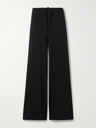 Nili Lotan Pantalon Large En Jersey Stretch Adriel - Noir