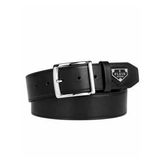 Philipp Plein Homme, Accessoires, Noir, Taille: 90 CM Ceinture Triangle en Cuir