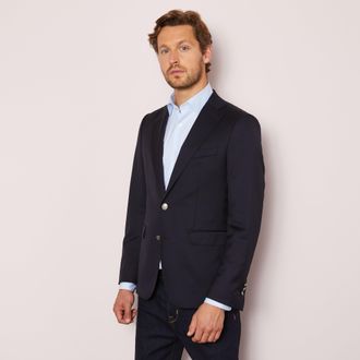 Eden Park Blazer Bleu Marine 100 % Laine Old Ref Pp