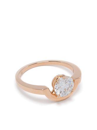 Loyal.e Paris bague Intr&eacute;pide Petit en or rose 18ct pav&eacute;e de diamants