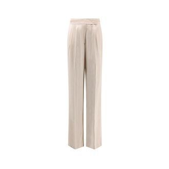 Etro Weite Hose mit Bundfalten - - Trousers - Damen - Wei&szlig; - L