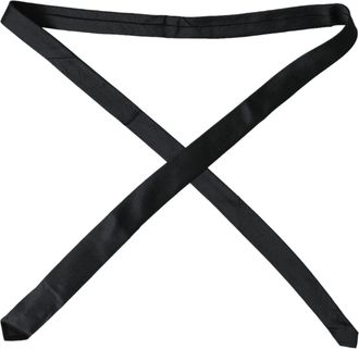 Dolce & Gabbana Mens Black Solid Silk Adjustable Tie