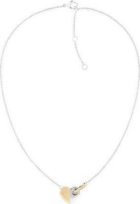 Tommy Hilfiger Jewelry Collier pour Femme en Acier Inoxydable Bicolore avec un Pendentif Coeur - 2780878