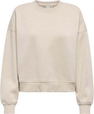 Only Femme Onlbest L/S Crew Neck SWT Noos, Pumice Stone, L EU