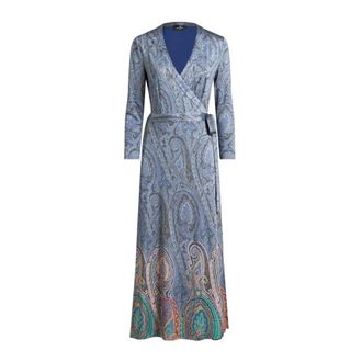 Etro Paisley Wickelkleid - - Dresses - Damen - Blau - M