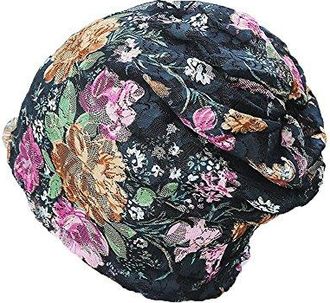 Generic Bonnet de chimio pour femme - Turban super doux - Bonnet souple - 2024, Noir, taille unique