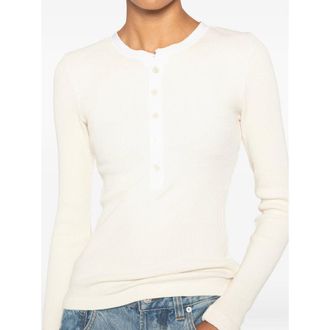Citizens Of Humanity Waffle-Knit Regenerative Cotton T-Shirt - Beige