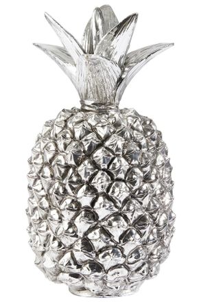 Ambia Home Dekoananas, Silber, Kunststoff, 28 cm, Kunsthandwerk, stehend, zum Stellen, Dekoration, Skulpturen & Dekoobjekte, Dekoobjekte