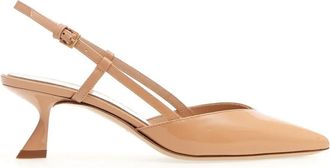 Ninalilou Sandalen - Slingback Vernice Nude Tacco 50 Mm - Gr. 36,5 (EU) - in Braun - f&uuml;r Damen