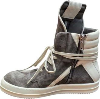 Rick Owens Homme, Chaussures, Gris, Taille: 42 EU Geo Basket Baskets