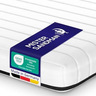 Mister Sandman Matelas Mousse Froide 120 x 190 cm mi-Ferme - Certifi&eacute; Oeko-TEX - Respirant et Confortable - Housse Amovible et Lavable 60 &deg;C - Fabriqu&eacute; en Allemagne 