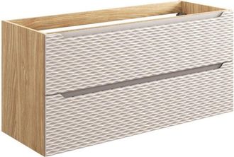 AC-Déco Meuble sous-vasque à tiroirs 120 cm - H 57 x L 120 x P 46 cm - Splendor beige - Livraison gratuite