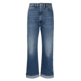 3x1 Straight-Leg Jeans mit B&uuml;gelfalten-Effekt - - Jeans - Damen - Blau - W27