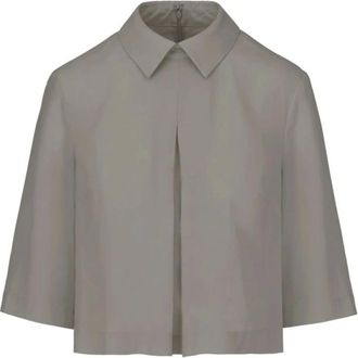 Bomboogie Femme, Blouses et Chemises, Gris, Taille: 42 FR Chemise en Lin Frais