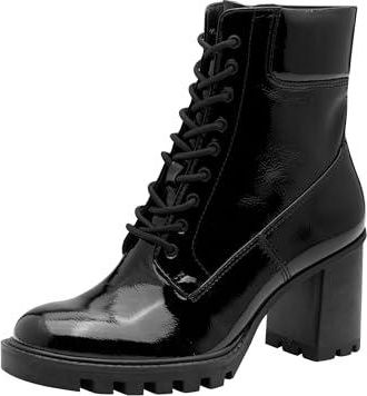 Tamaris Damen Lace Boot Heel 1-25132-45, Bottines pour femme, Black Patent, 40 EU, Black Patent, 40 EU