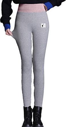 E.SSUE Leggings Polaire Femmes Collants Leggings Thermique &Eacute;pais Velours Doublure Extensible Pantalon Legging Femme Chaud Hiver Thermique Collant Extensible 