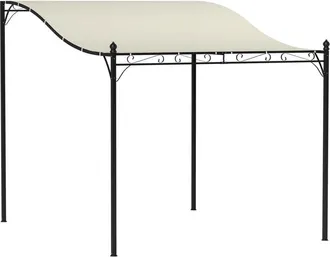 OUTSUNNY Pergola de jardin - Outsunny - toit imperm&eacute;able, trous de drainage - structure m&eacute;tallique - 2,5 x 3 m - cr&egrave;me
