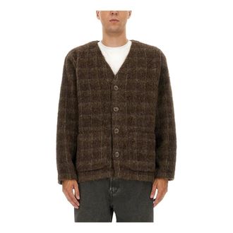 Our Legacy Checked Cardigan - - Knitwear - Herren - Braun - XL