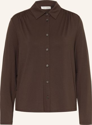 Marc O'Polo Marc Opolo Hemdbluse Aus Jersey braun