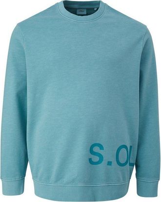 s.Oliver Sweatshirt Sweatshirt Baumwoll-Sweatshirt mit Logo-Print