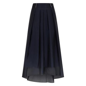 PESERICO Femme, Jupes, Noir, Taille: 46 FR Jupe Longue Fluide